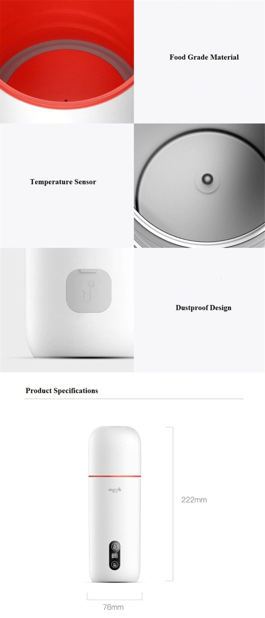 Xiaomi Deerma Electric Hot Water Cup 350ML - Extreme Gadgets