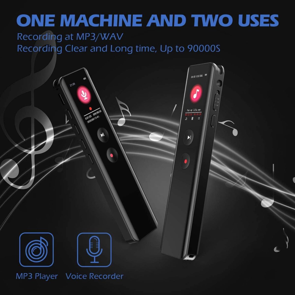 REMAX RP3 Digital Voice Recorder 16GB/1536K-BPS - Latest